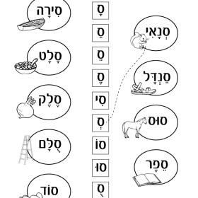 The letter Zayin worksheet - דף עבודה האות ז - JVisual