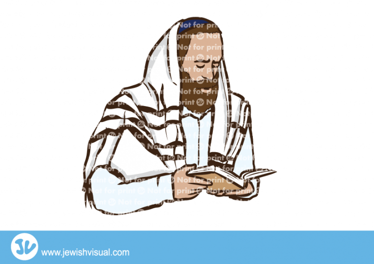 Man praying with Tallit - איש מתפלל עם טלית - JVisual