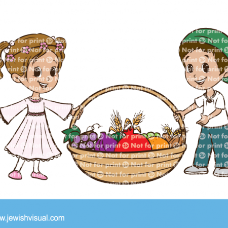 Shavuot Coloring page – דף צביעה לשבועות – יצירה יהודית